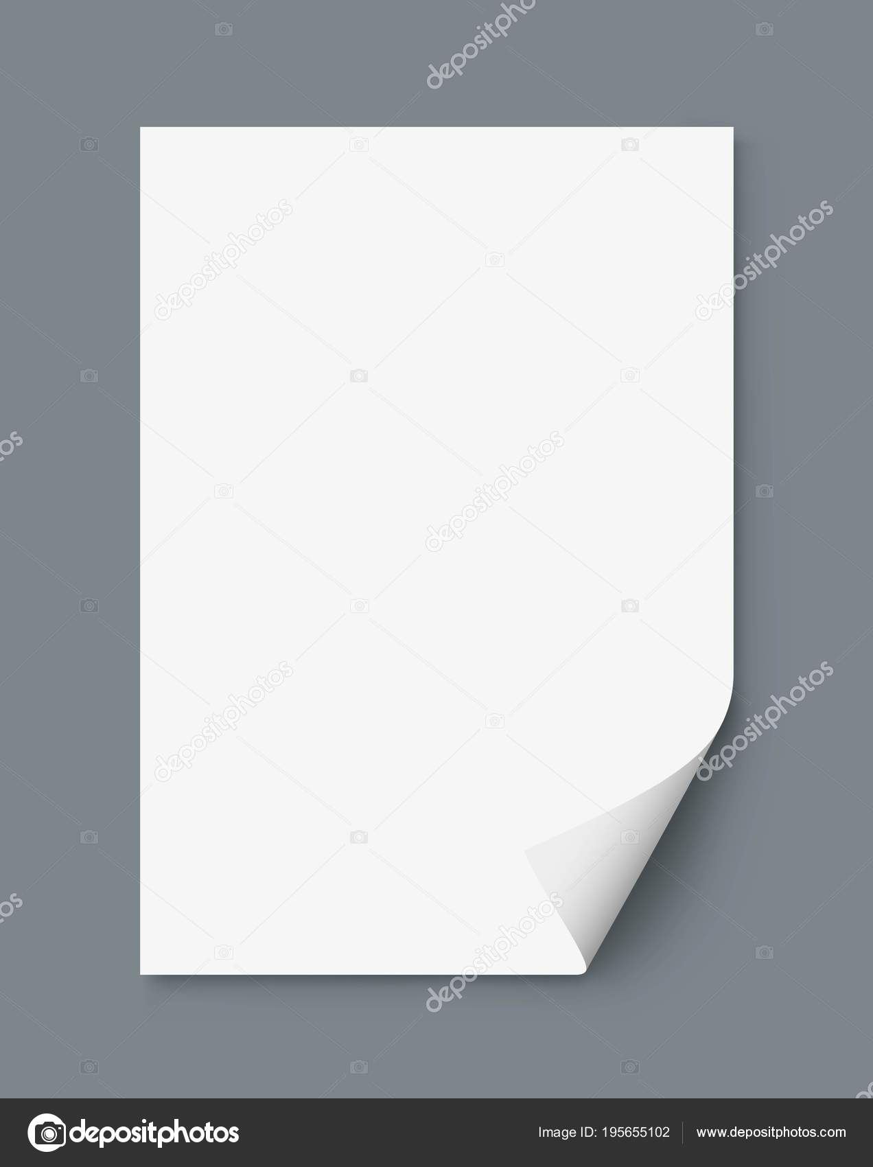 Empty paper sheet template. Vector illustration Stock Vector Image by ...