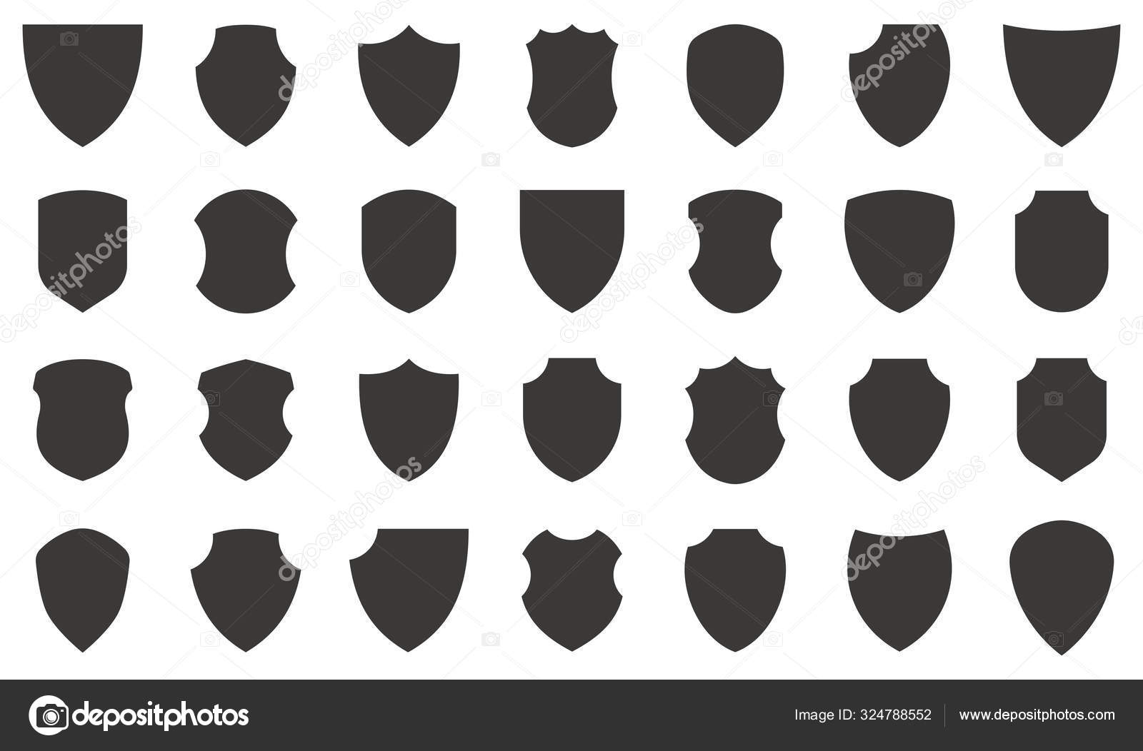 Shield icons collection. Protect shield vector Stock Vector Image by ...