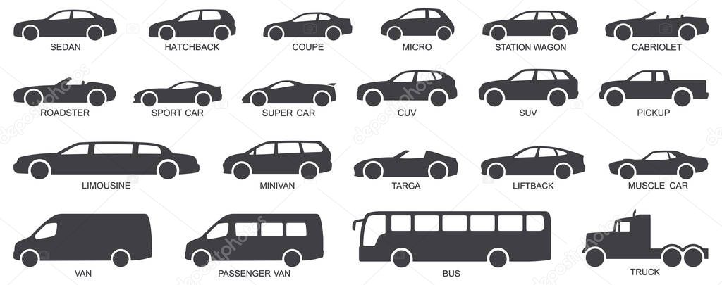 Car body icons Vector Art Stock Images | Depositphotos