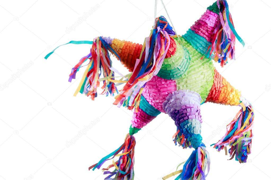 Colorful mexican pinata — Stock Photo © fergregory #126944382