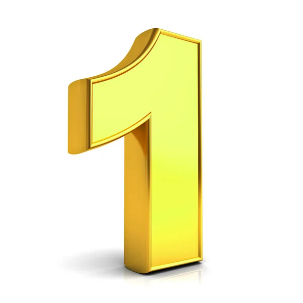 3d business man standing and presenting 3d gold number one isolated ...