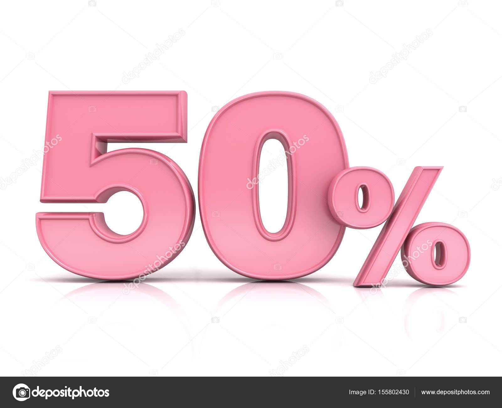 3D pink fifty percent or special offer 50% discount tag for lady ...