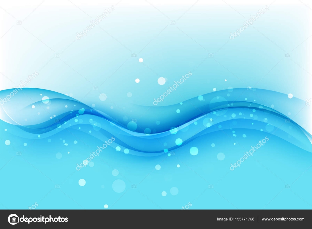 Water background, light blue wave elements Stock Vector Image by ...