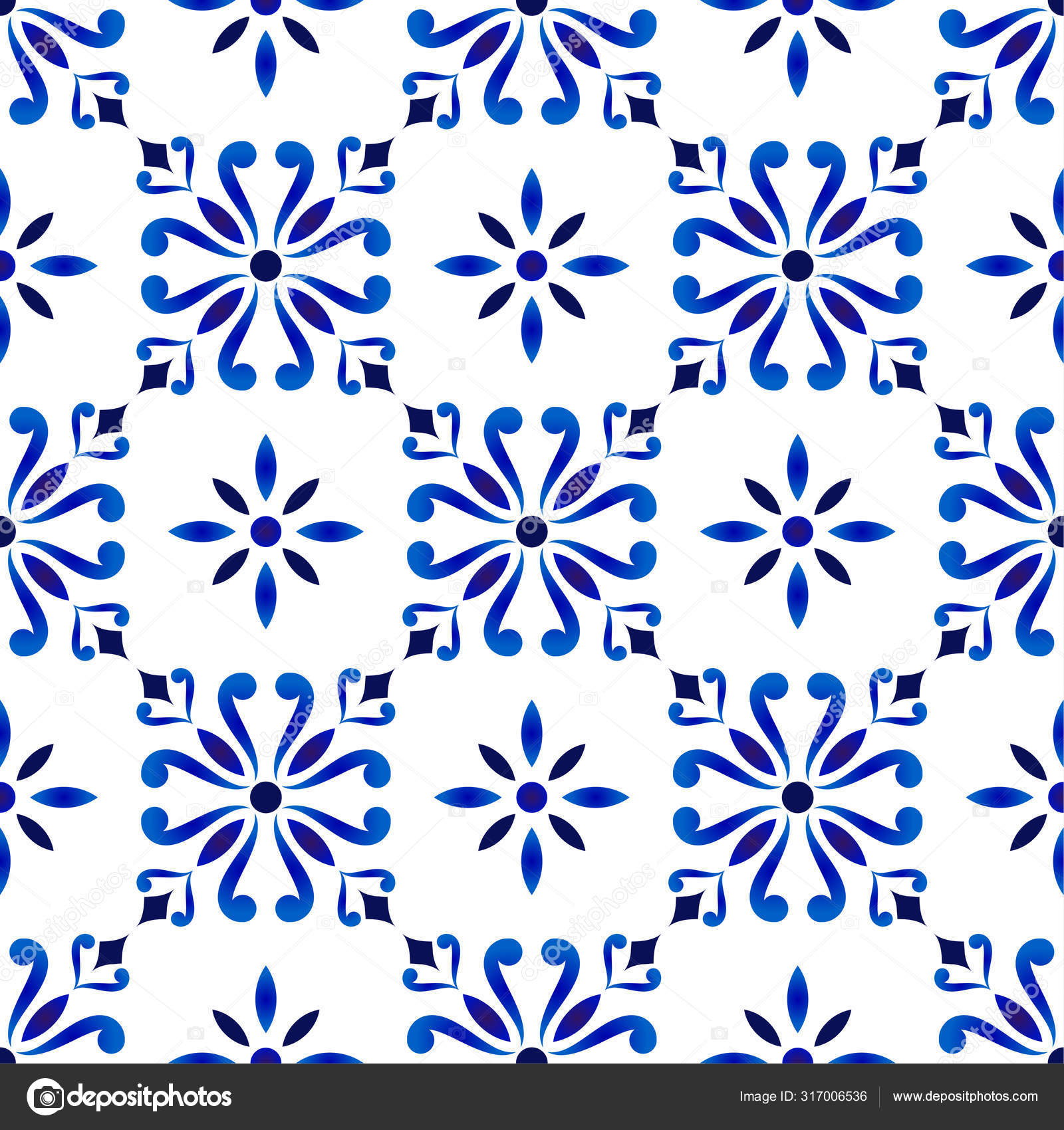 Porcelain tile pattern Stock Vector Image by ©flowersmile #317006536