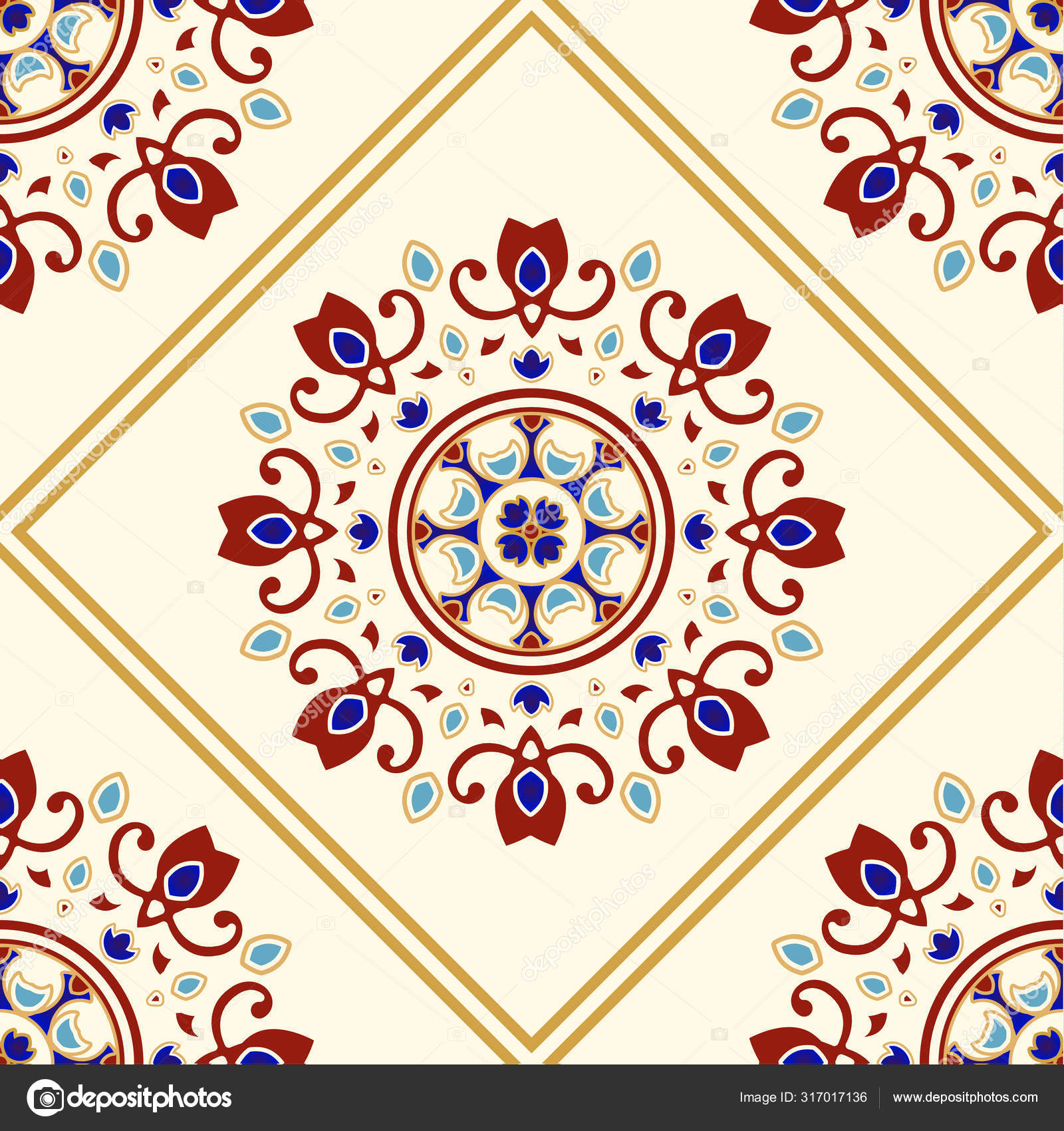 Colorful decorative tile Stock Vector Image by ©flowersmile #317017136