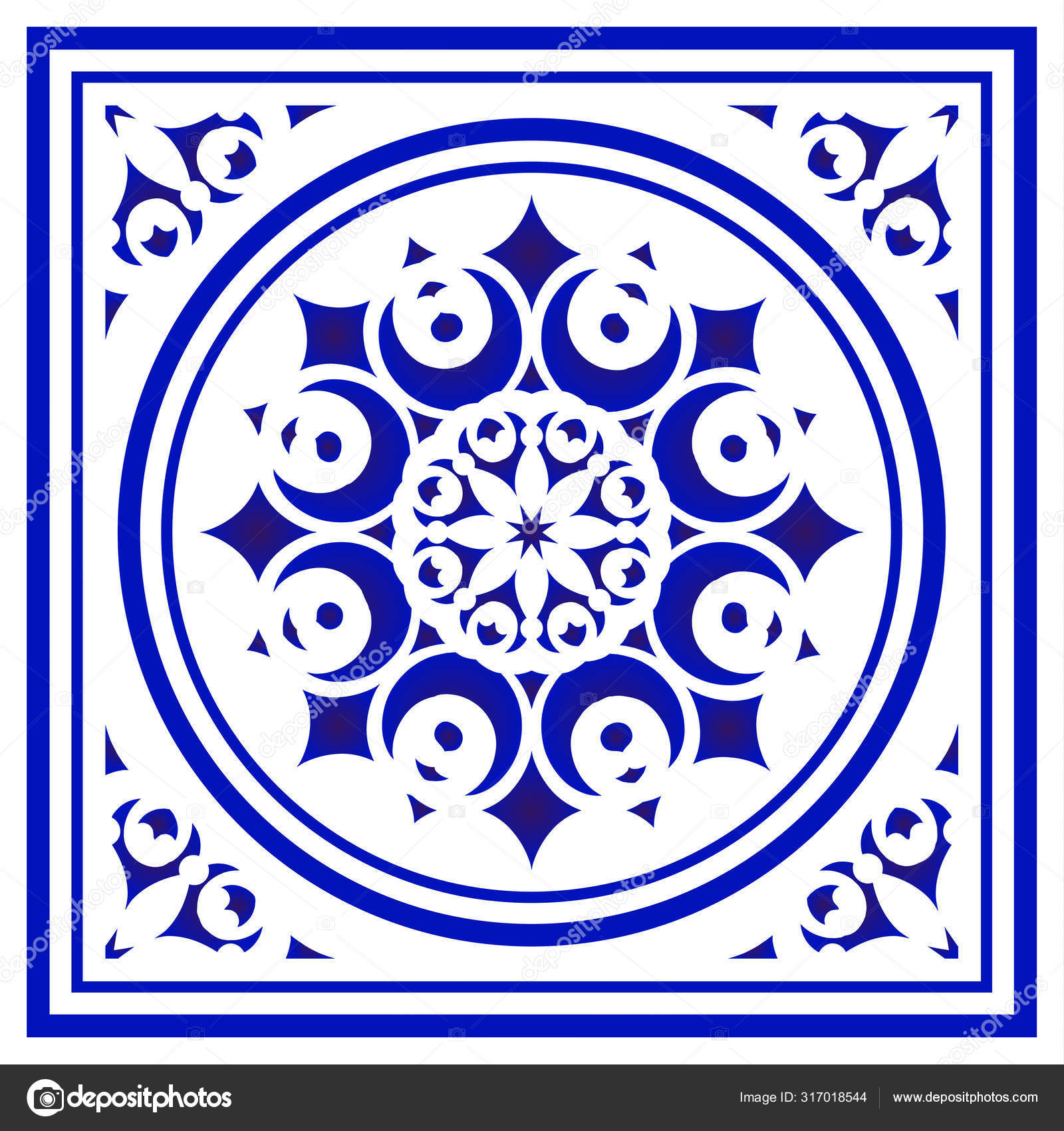 Tile pattern — Stock Vector © flowersmile #317018544