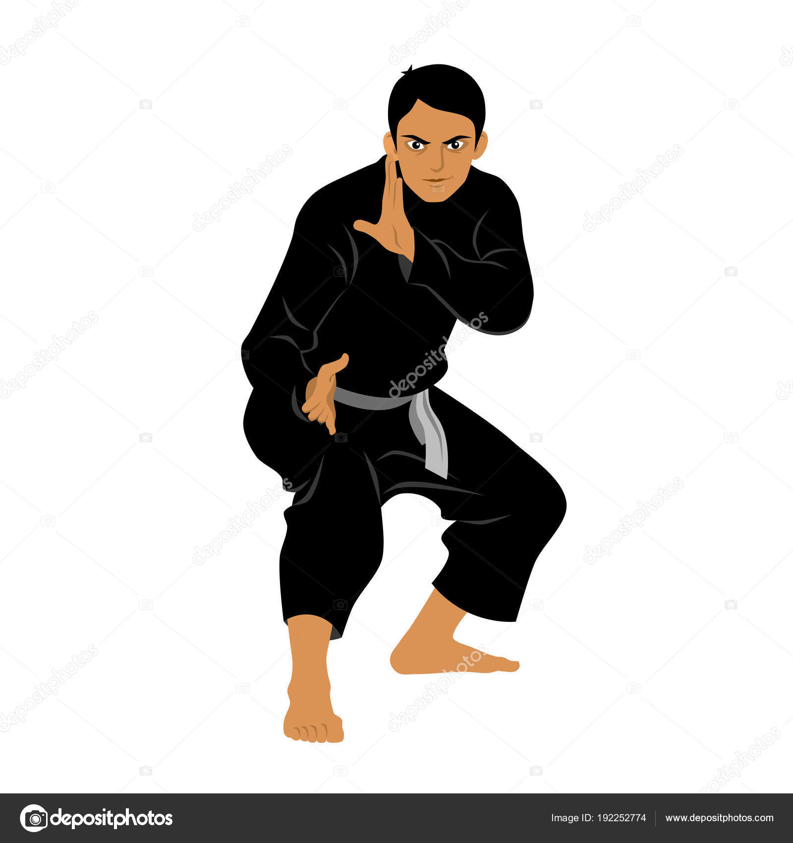 Vector of Silat Martial Arts from Indonesia - Pose 2 — Stock Vector ...