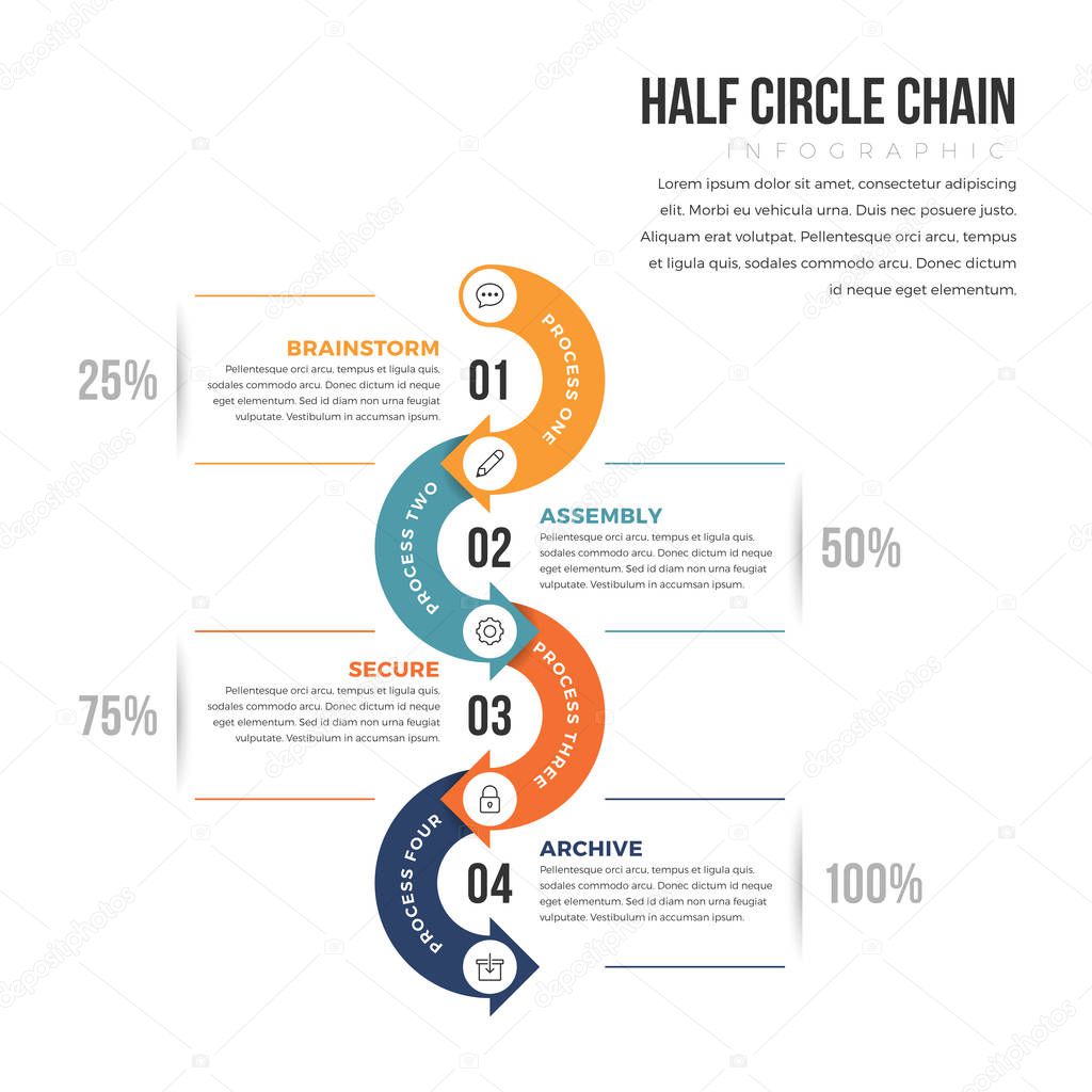 Infografía de medio círculo 2022