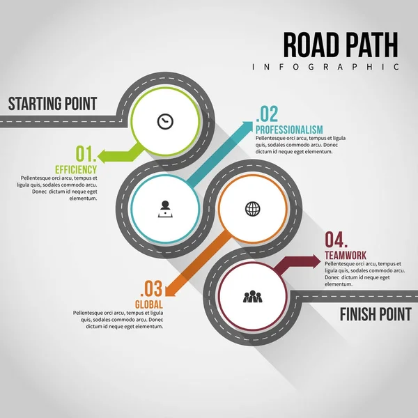 Circular Path Outline Infographic Stock Vector Image by ©herminutomo ...