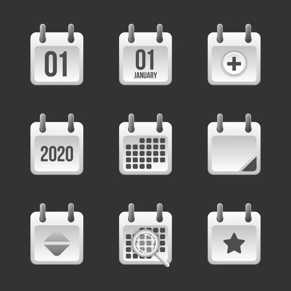 Calendar date vector icons set — Stock Vector © RedKoala #22782390