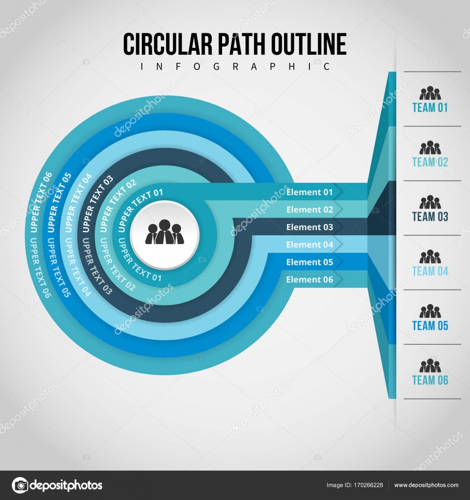Circular Path Outline Infographic Stock Vector by ©herminutomo 170266228