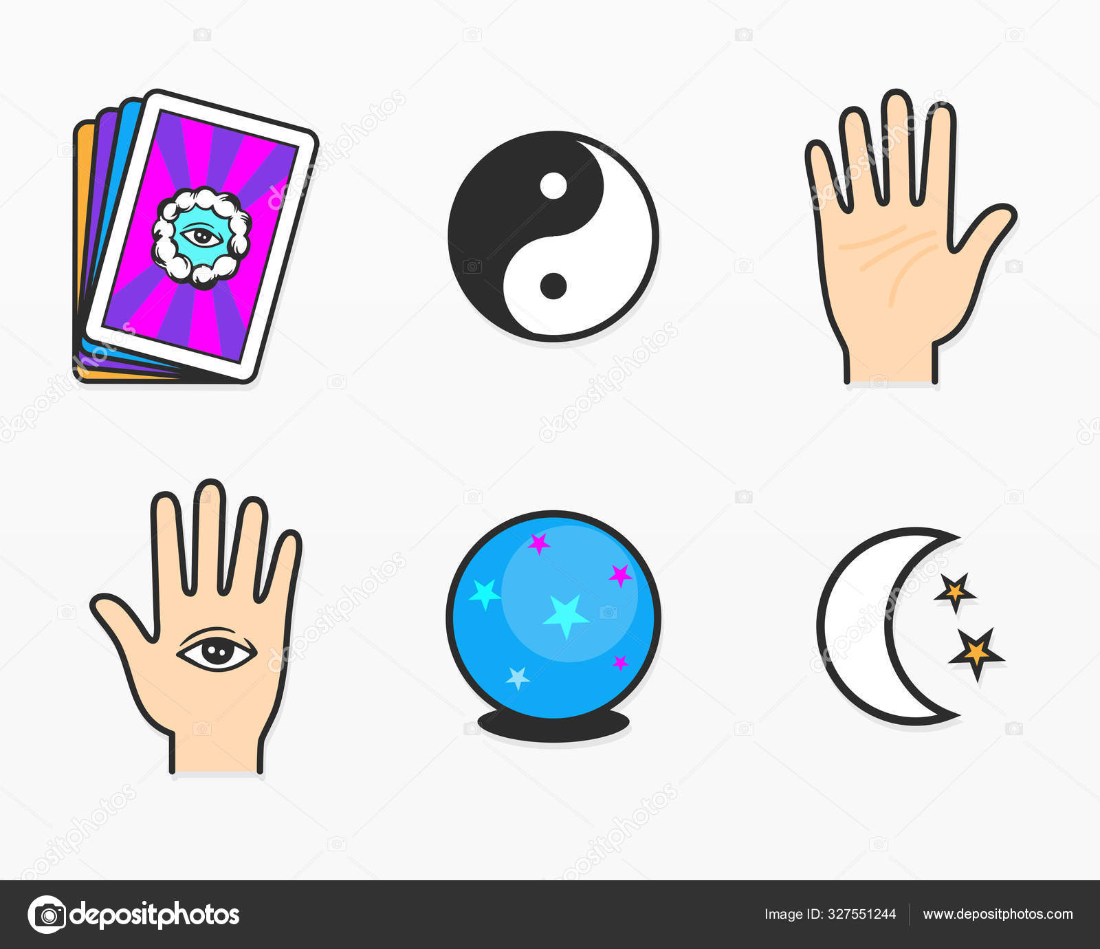 Esoteric Mystic Icon Set Stock Vector Image by ©marklys #327551244