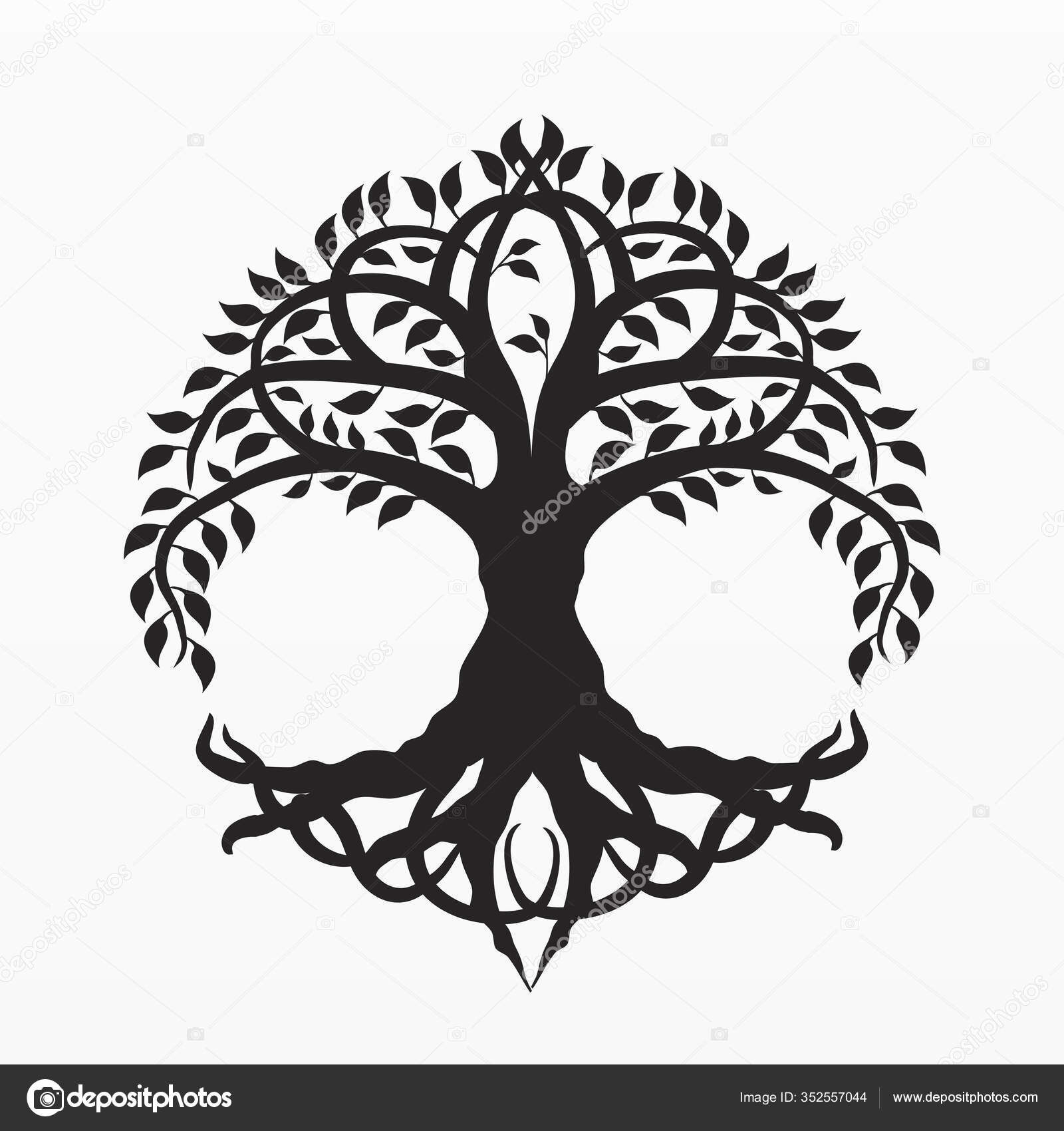 Celtic Tree Of Life Black And White
