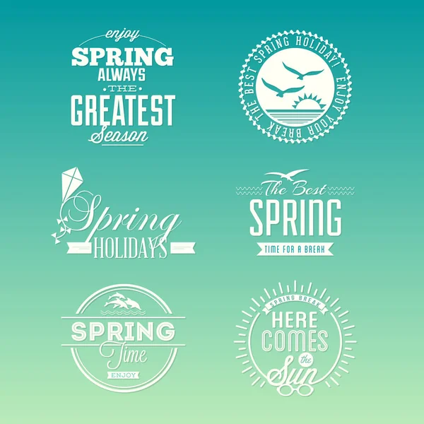 Beautiful Cute Spring Emblem Stock Illustration by ©marklys #355982108