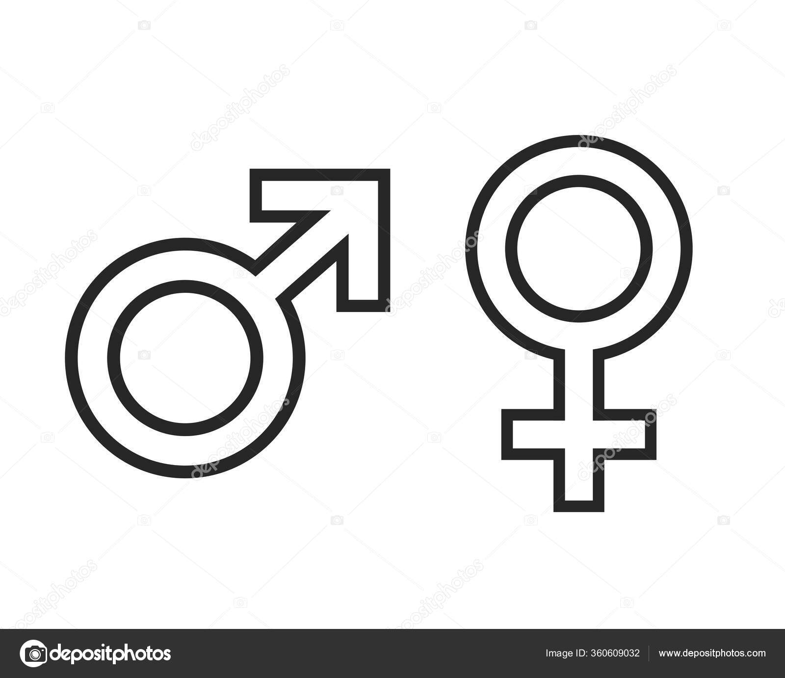 Both Gender Symbol Design Set Stock Vector by ©marklys 360609032