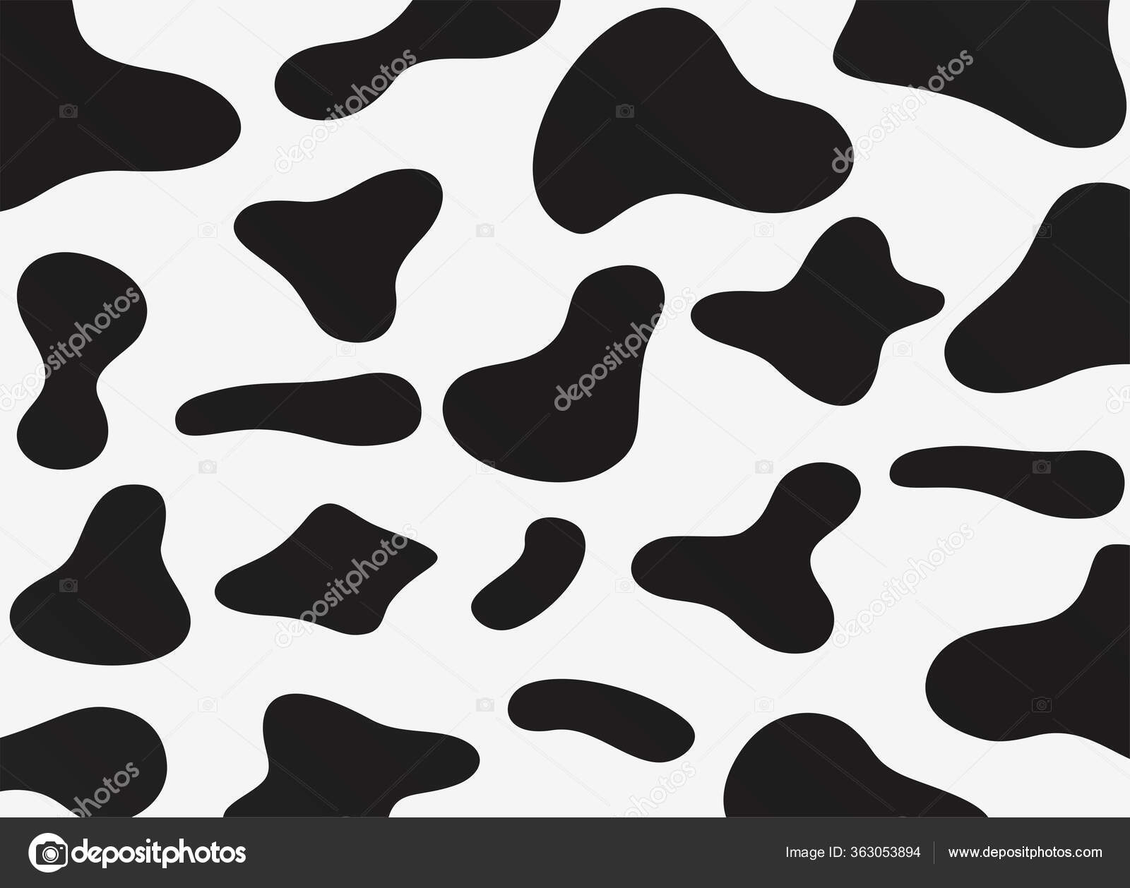 Black White Cow Pattern Stock Vector by ©marklys #363053894