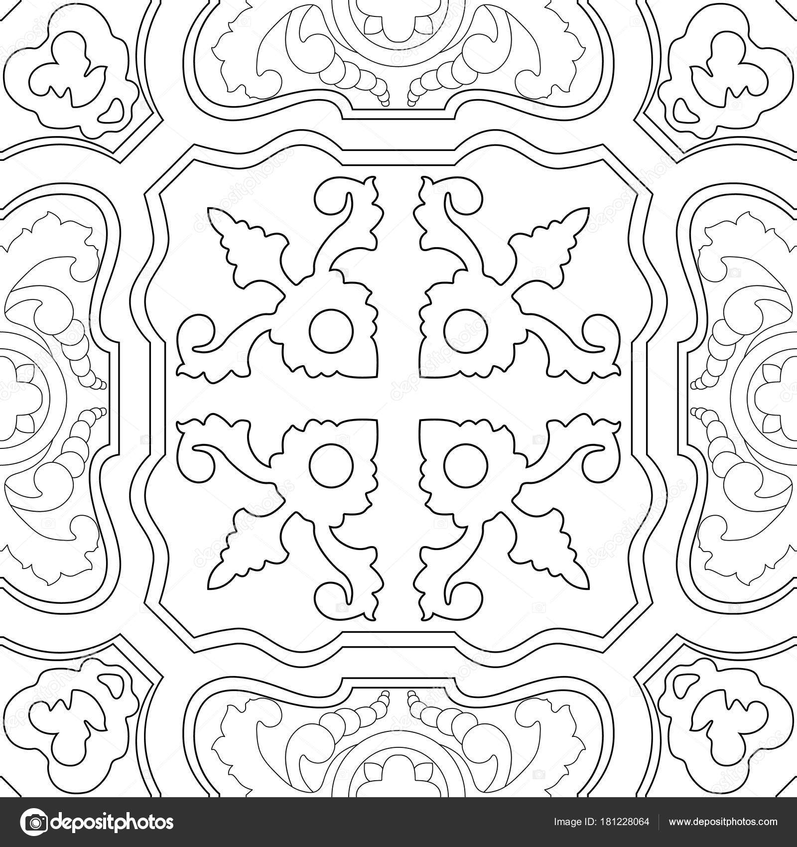 Portuguese Tiles Pattern Vintage Background Vector Seamless Texture ...