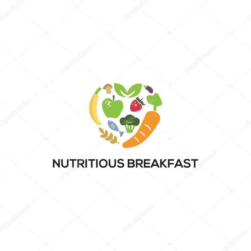 Plantilla de diseños de logotipo de desayuno nutritivo, inspiraciones ...