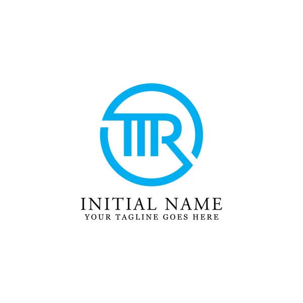 MR blue circle logo designs, MR initial logo inspiration - Stock Image ...