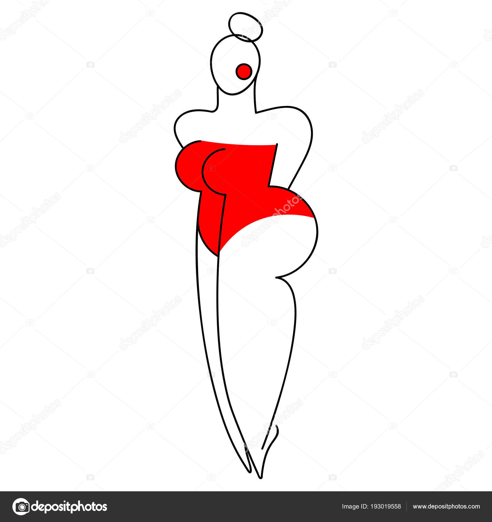 Large Curvy Woman Stock Vector Image By ©ternina 193019558