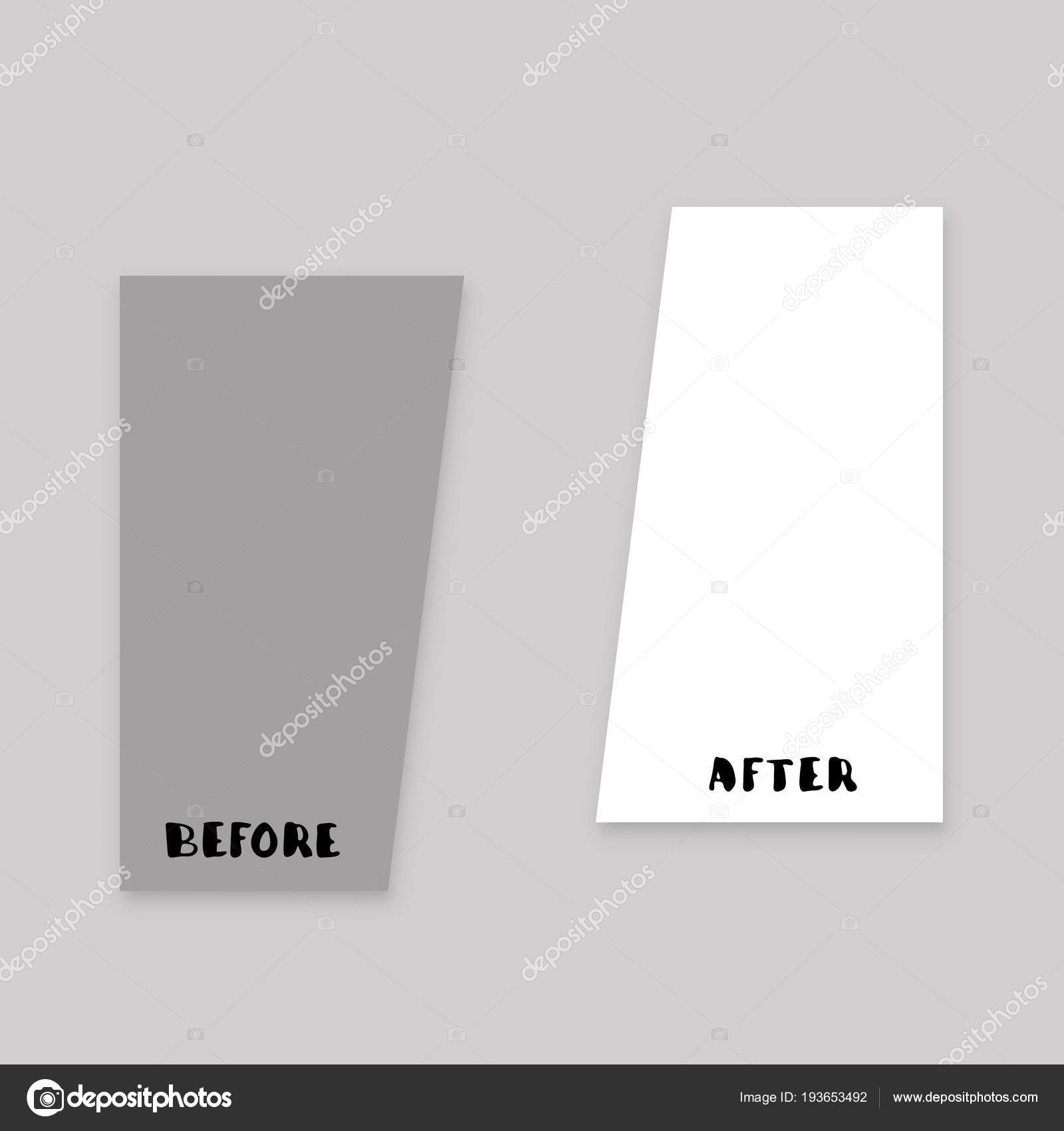 Before and After. Vector illustration. Stock Vector Image by ©Syuzannam ...