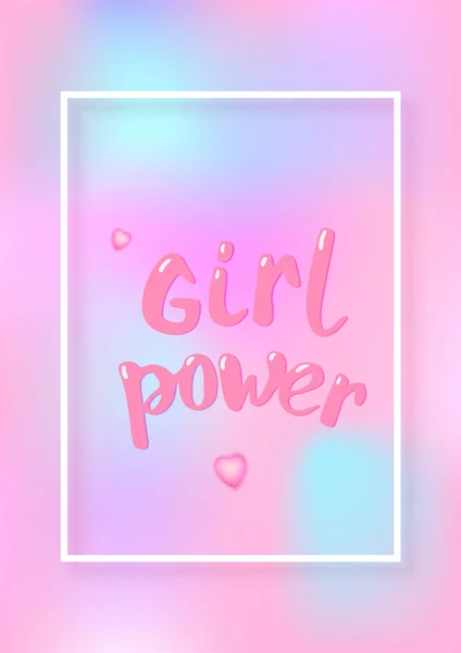 Girl Power card. Vector illustration. Stock Vector by ©Syuzannam 193896098