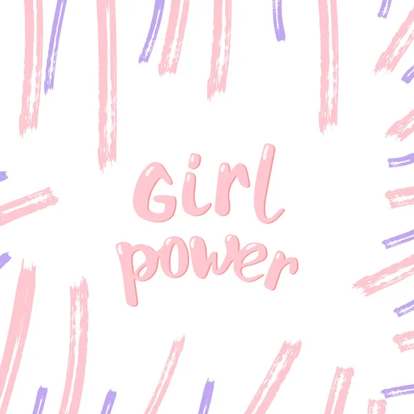 Girl Power card. Vector illustration. Stock Vector by ©Syuzannam 193896098