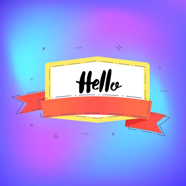 Hello banner. Vector illustration. Stock Vector by ©Syuzannam 194398170