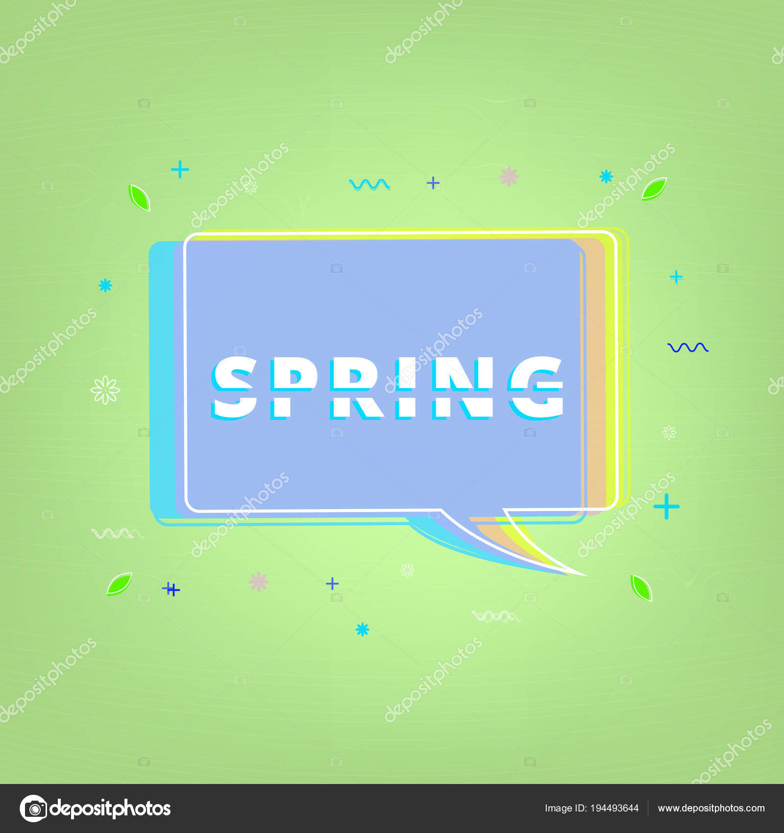 Letras de primavera. Ilustración vectorial . Vector de stock por ...