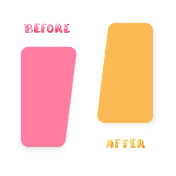 Before and After. Vector illustration. Stock Vector Image by ©Syuzannam ...