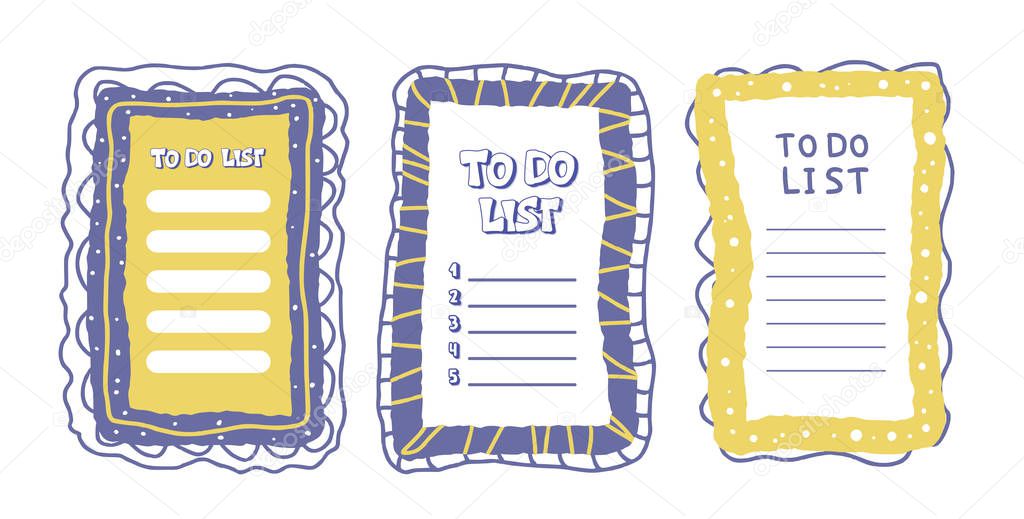 Para hacer lista plantilla en blanco. Ilustración vectorial . Vector de ...