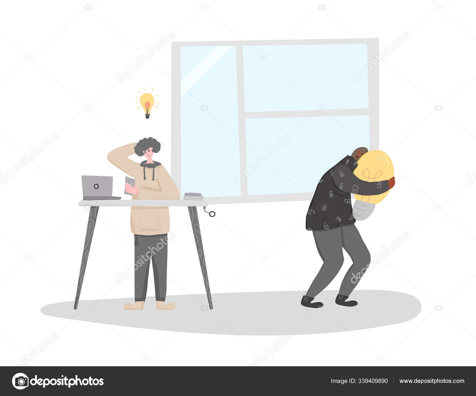 Plagiarism concept. Vector hand drawn property set Stock Vector Image ...