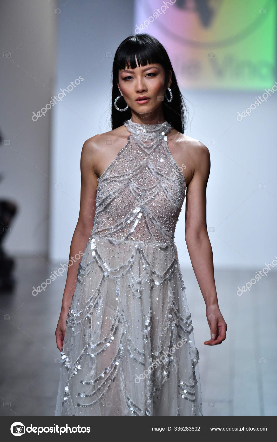 New York October Model Walks Runway Julie Vino Fall 2020 – Stock ...