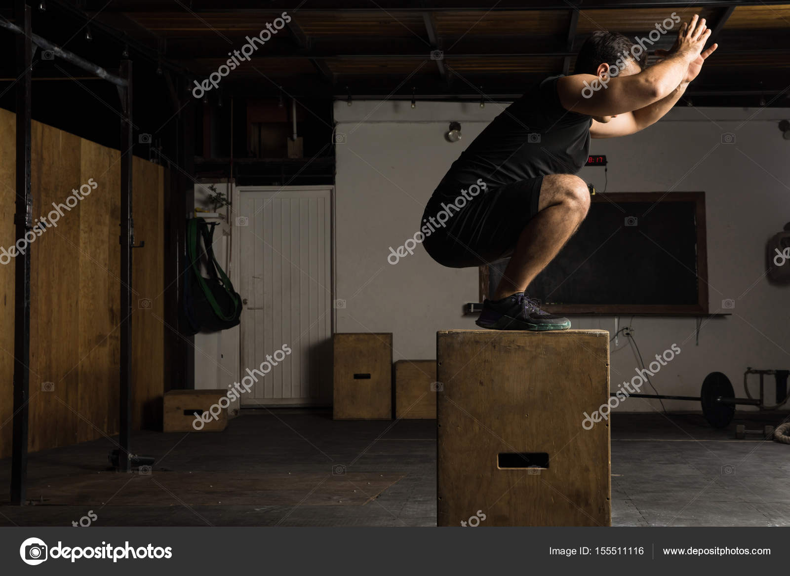 Image Man Jumping Boxes