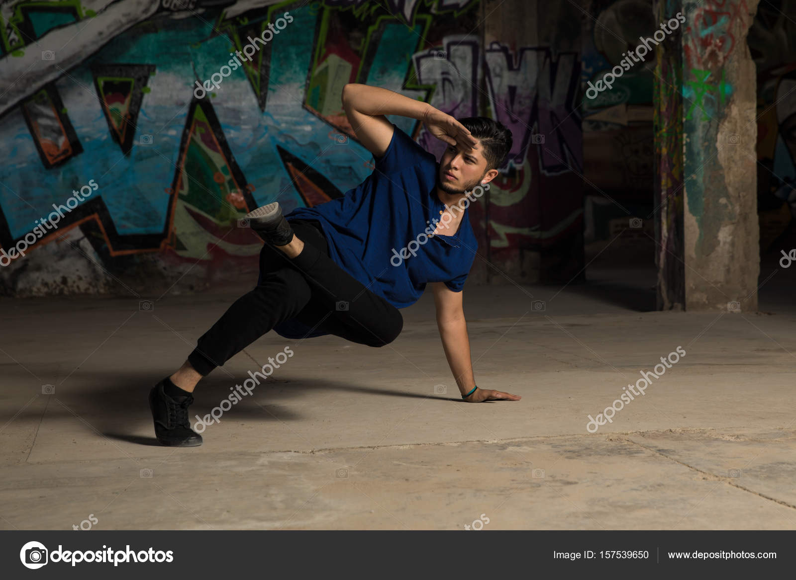 Male dancer practicing some dance moves Stock Photo by ©tonodiaz 157539650