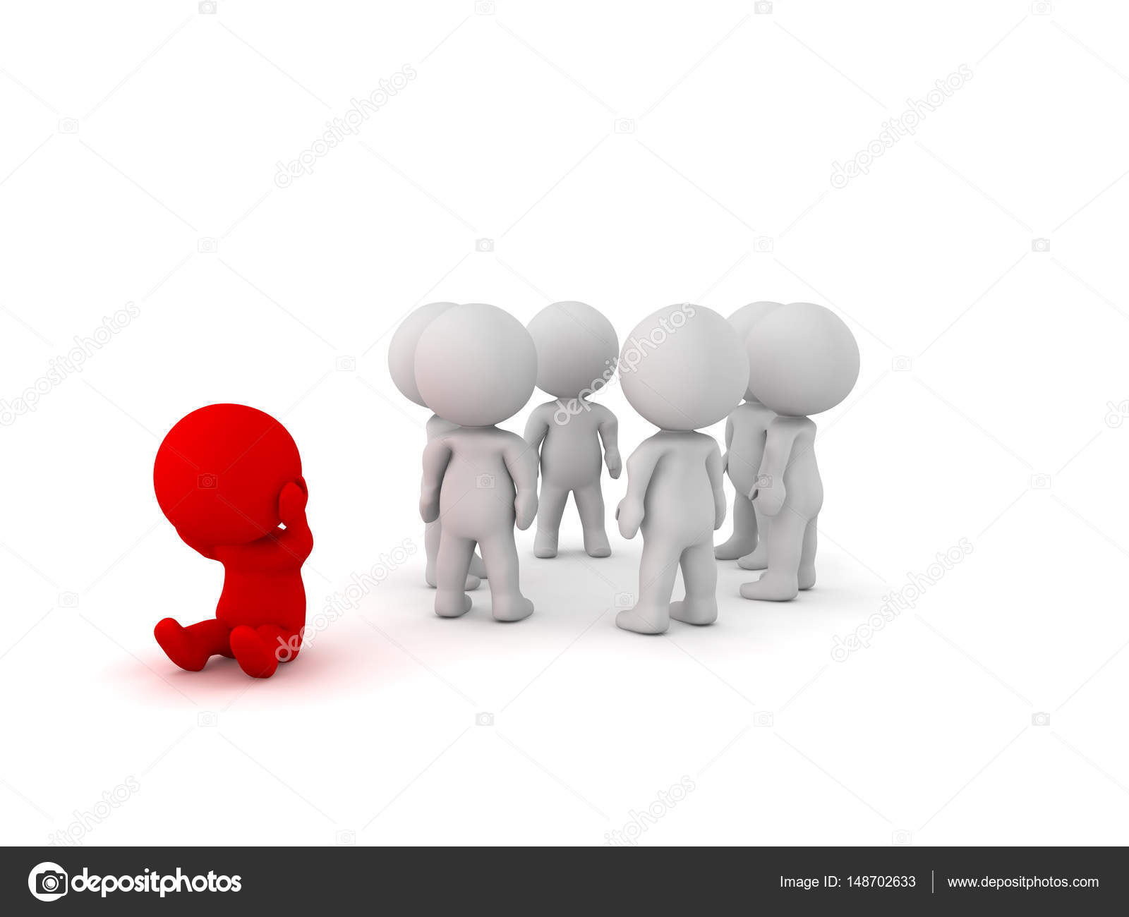 3D Illustration depicting social exclusion — Stock Photo © Lucian3D ...