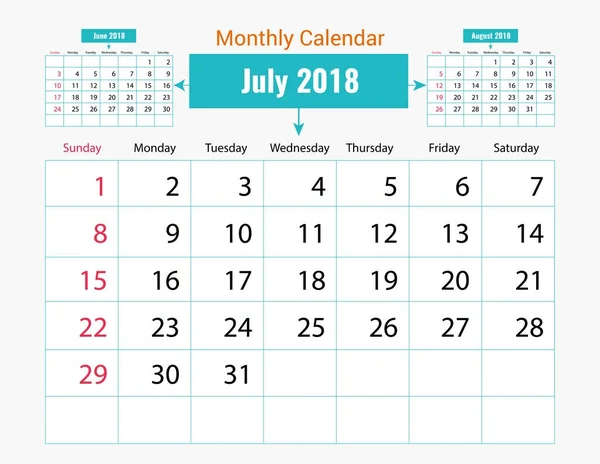 Monthly Calendar Design Stock Vector Image by ©dynamic #171912556