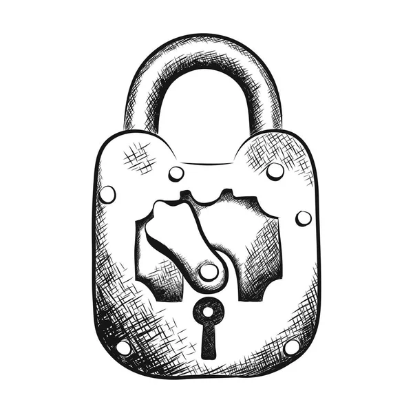 Vector sketch illustration - padlock — Stock Vector © nikiteev #37813785 Vector sketch illustration - padlock — Stock Vector © nikiteev #37813785