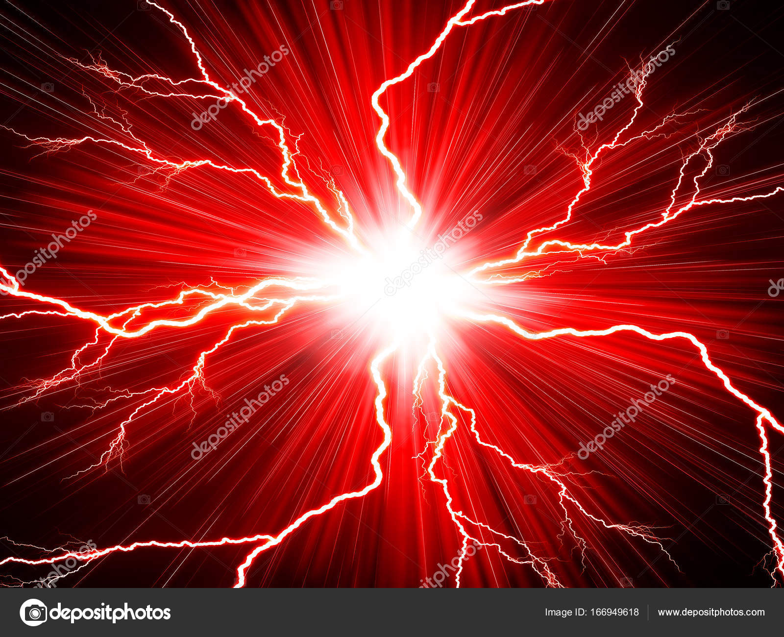 Electric flash of lightning Stock Photo by ©merrydolla 166949618