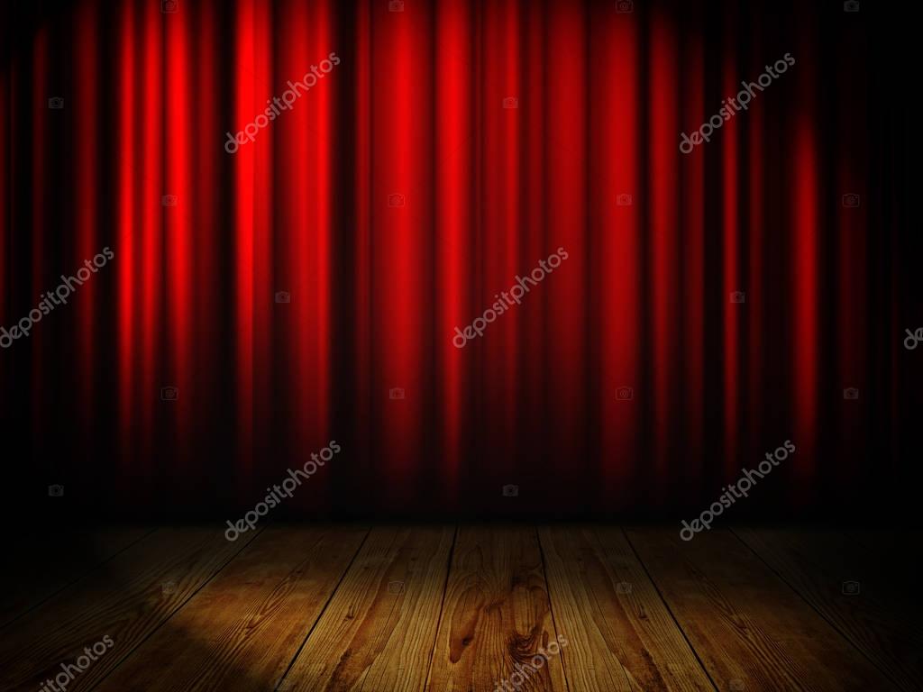 Red curtain with frame — Stock Photo © merrydolla #166950940