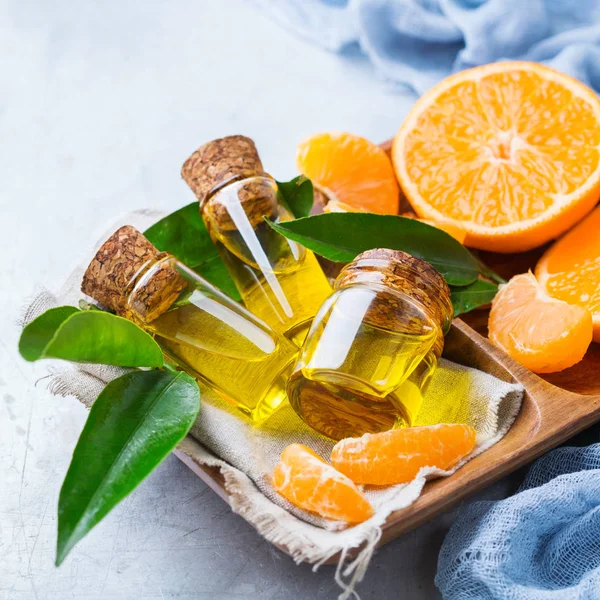 Organic essential tangerine, mandarin, clementine oil - Stock Image ...