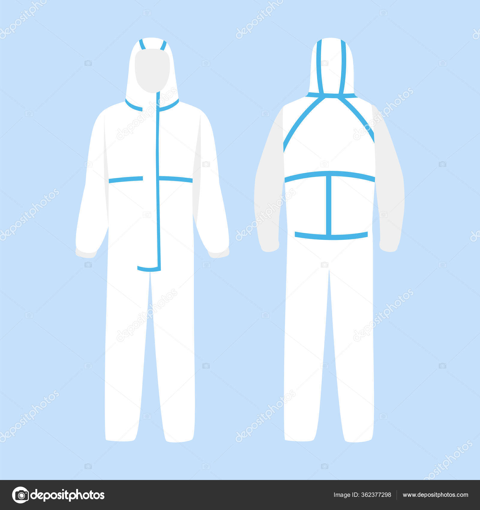 Personal Protective Suit Ppe Clothing Isolated Safety Equipment Prevent ...