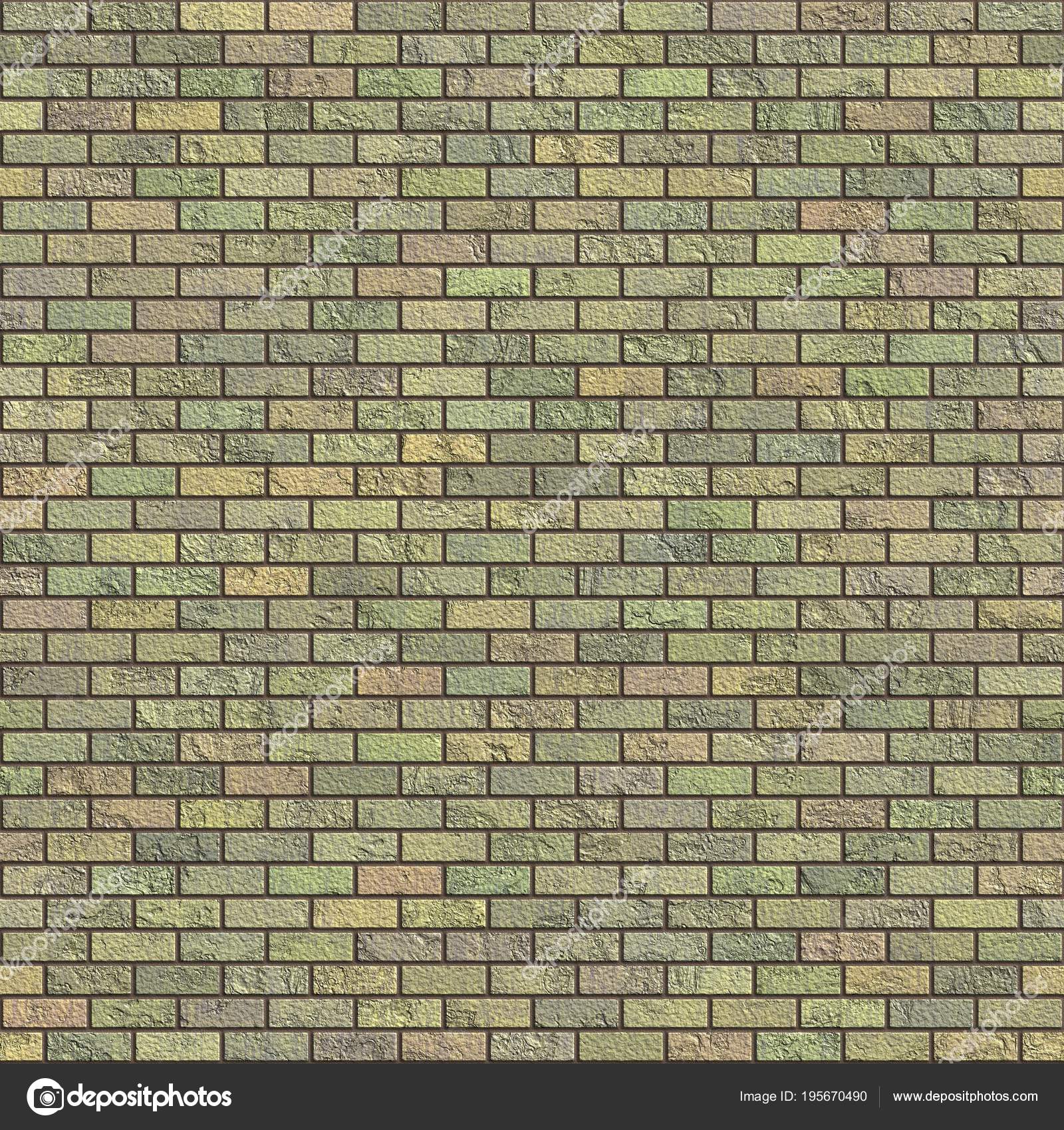 Green Brickwork Seamless Background Interior Exterior Design — Stock ...