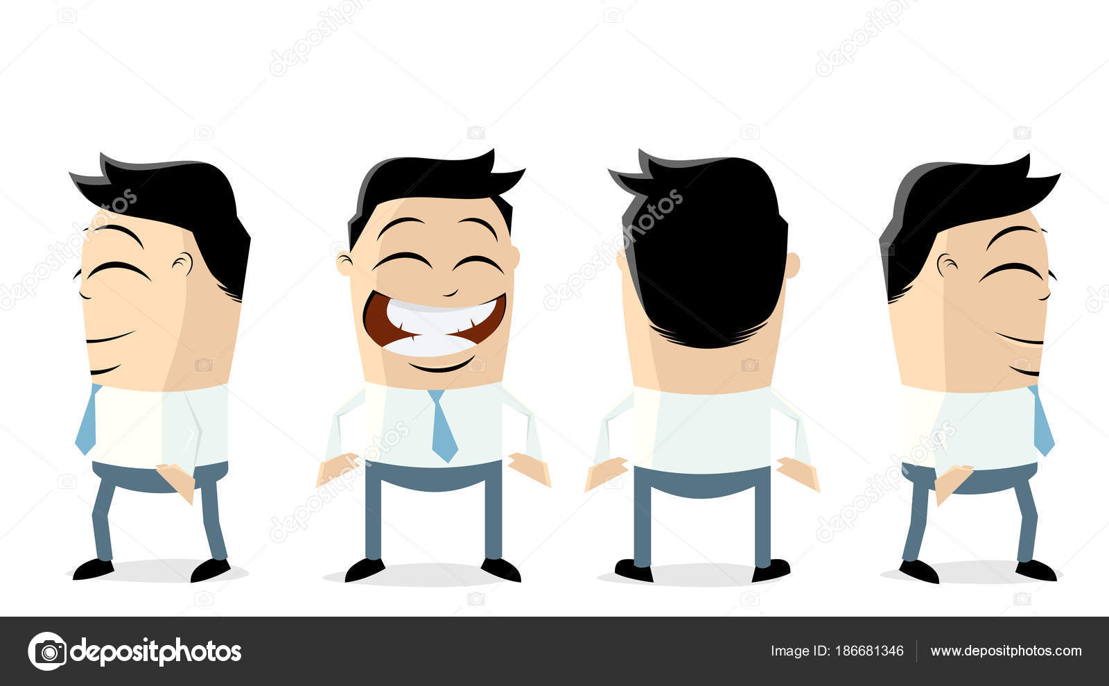 Funny Businessman Different Views Stock Illustration by ©shockfactor.de ...