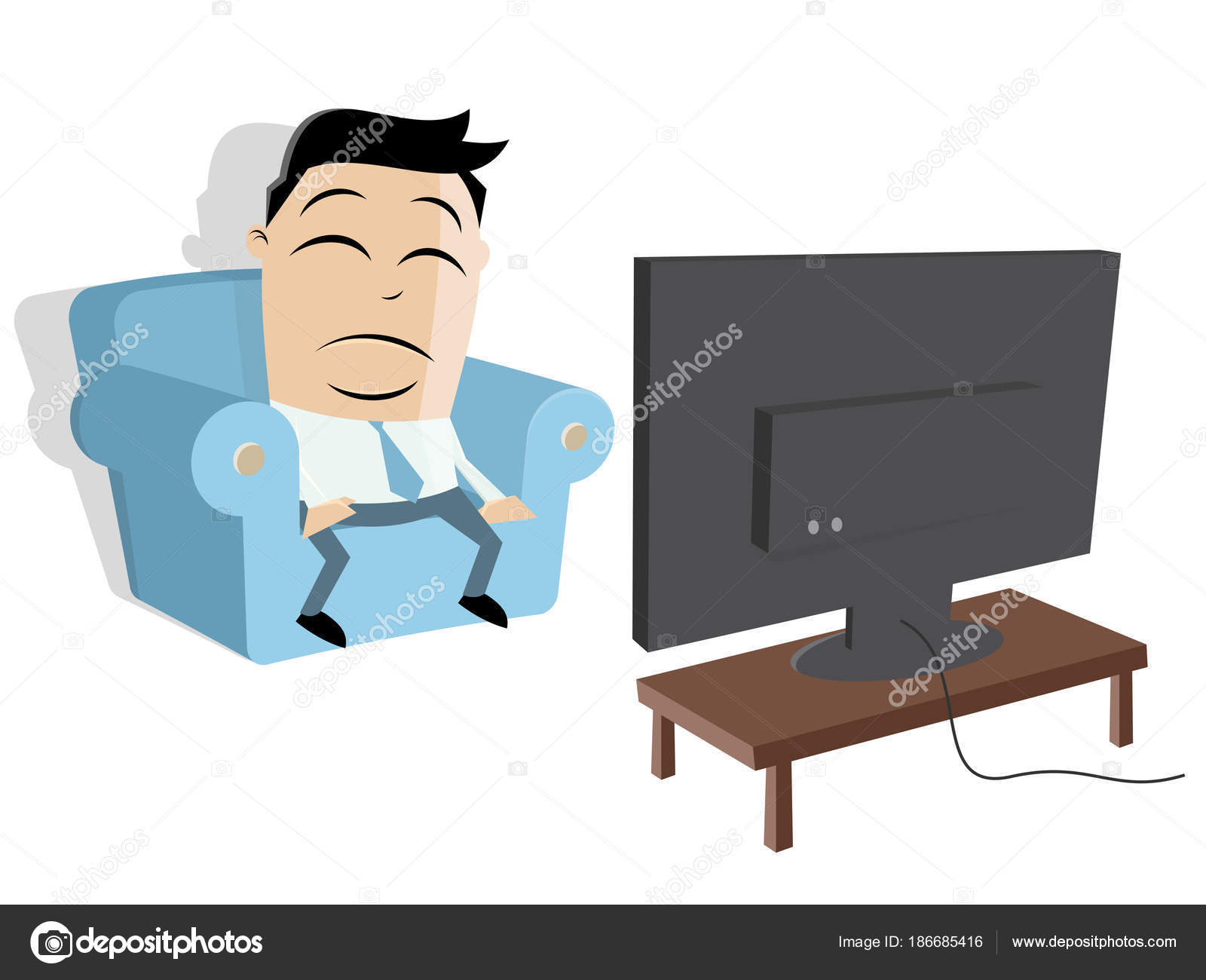 Cartoon Man Watching Stock Vector Image by ©shockfactor.de #186685416