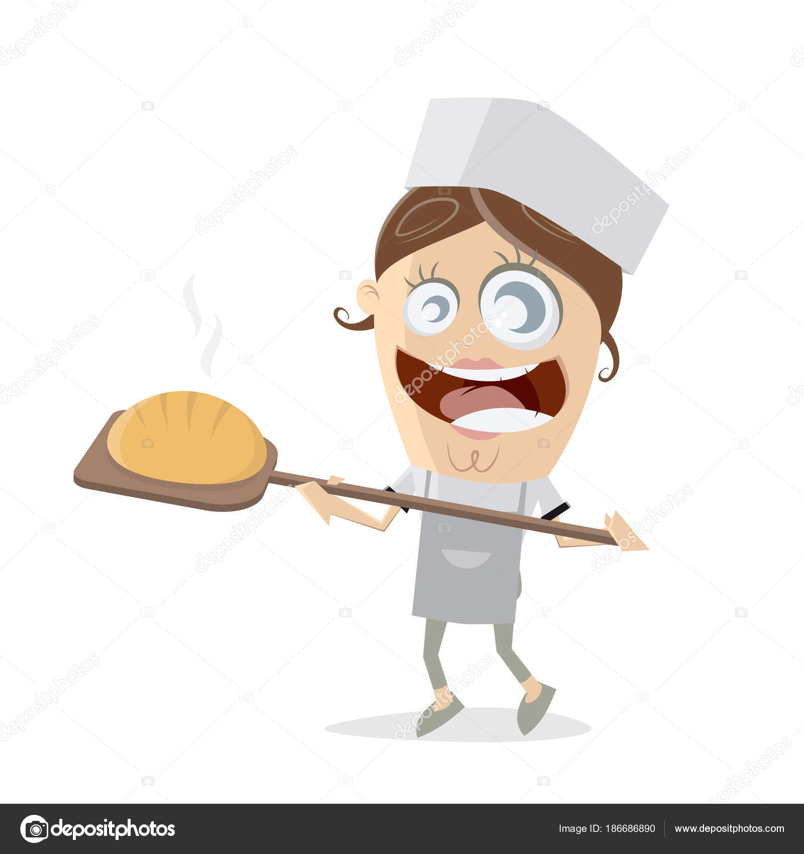 Female Baker Cartoon