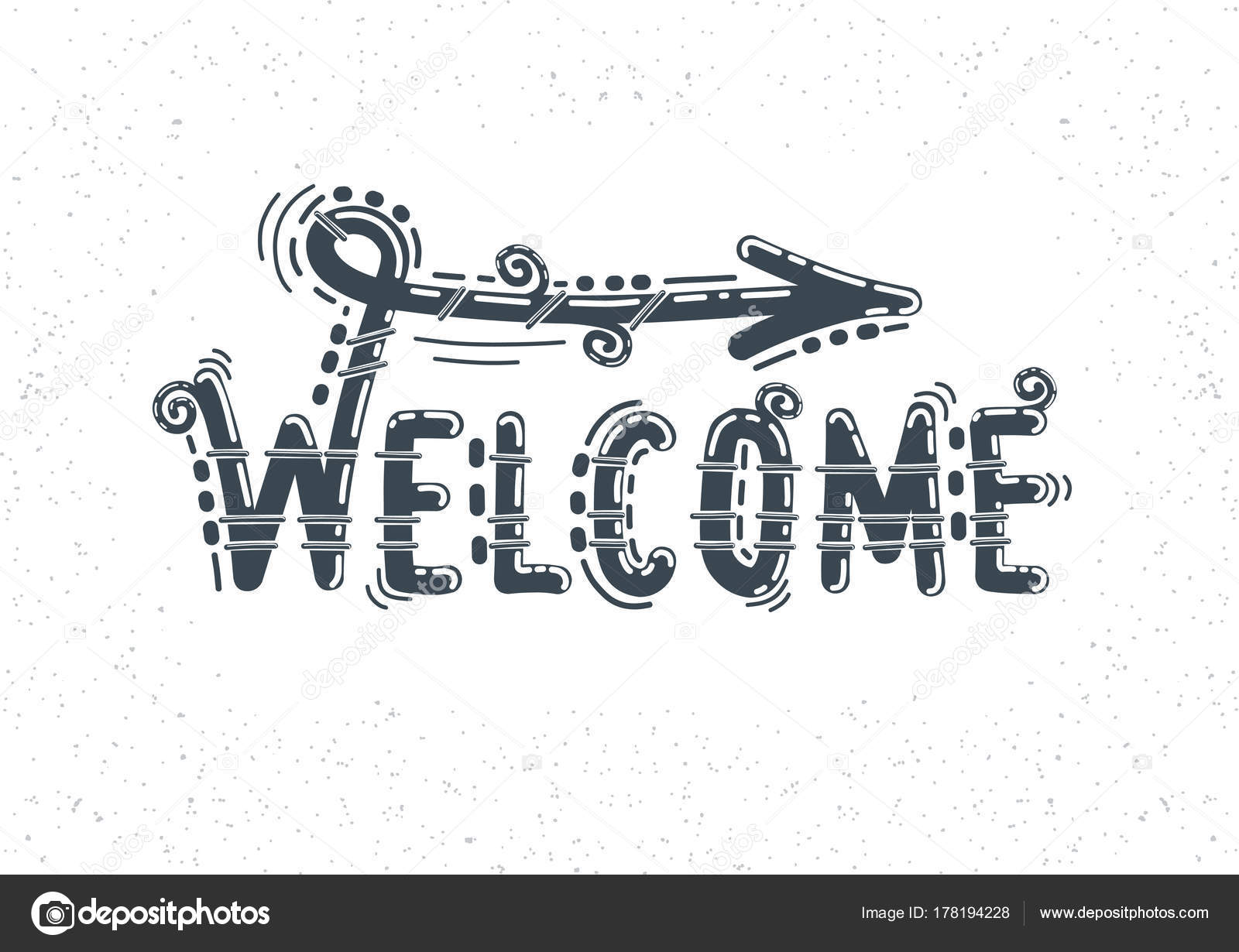 Bienvenidos Letras Mano Vector Vector de stock por ©Aleks49011 178194228