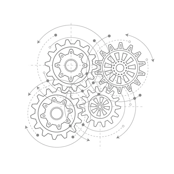 Technical Background Gear Mechanism Stock Vector Image by ©Aleks49011 ...