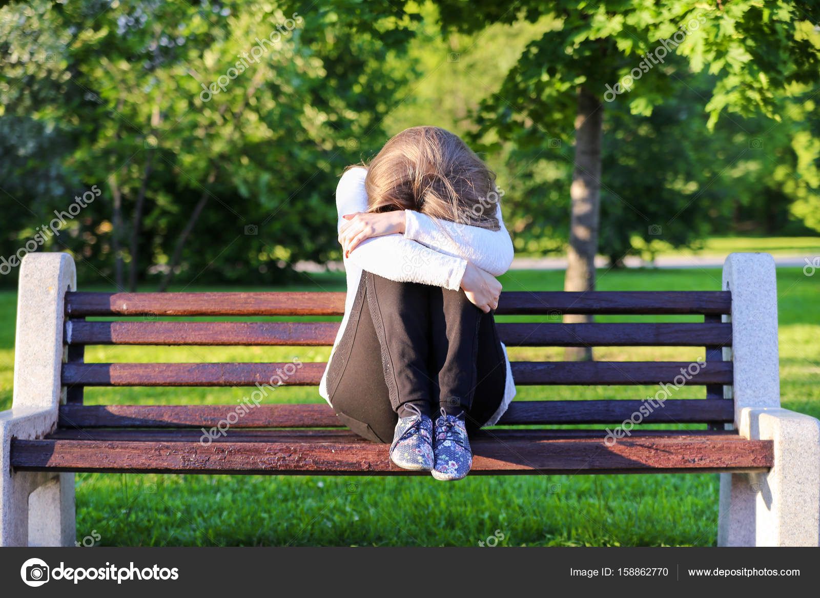 DIY Garden Bench Ideas - Free Plans for Outdoor Benches: Girl On Bench