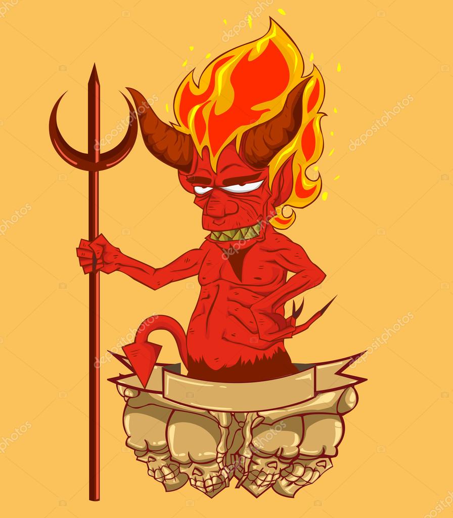 Red Devil Character vector. Monster in Halloween night Stock Vector ...